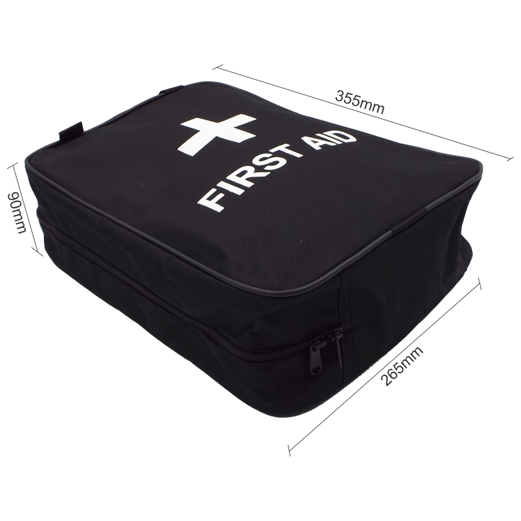 Black First Aid Bag – Durable Portable Medical Storage